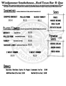 Menu | Windjammer Roadhouse Bar and Grill | Windjammer Roadhouse Bar ...